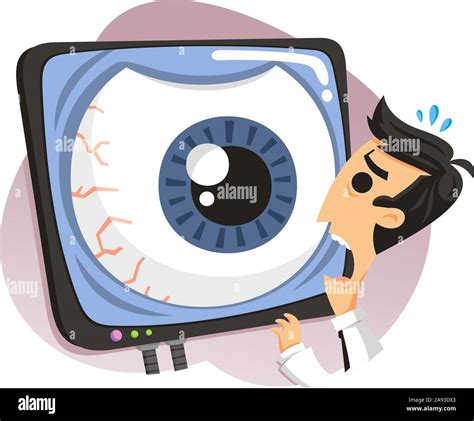 Eye Looking Computer Screen Stock Vector Images Alamy