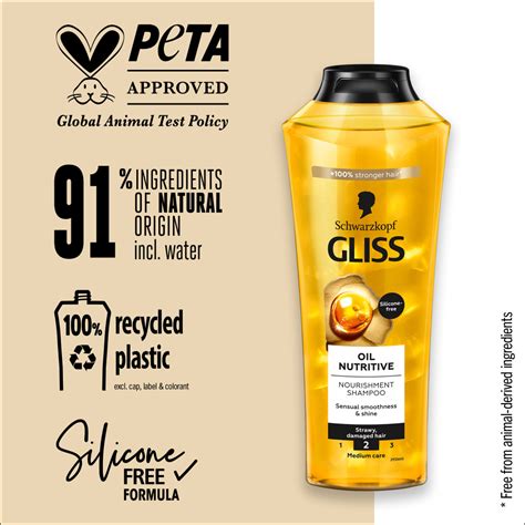 Schwarzkopf Gliss шампоан Oil Nutritive Shampoo 400ml Pinkpanda Bg