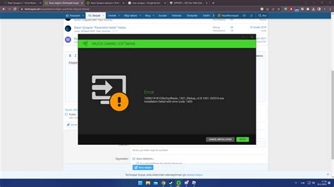 Razer Synapse Razer Synapse Installation Failed With Error Code 1603