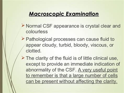 Csf Examination