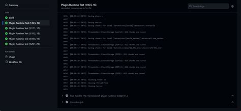 Minecraft Plugin Runtime Test · Actions · Github Marketplace · Github