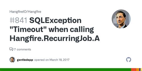 Sqlexception Timeout When Calling Hangfirerecurringjobaddorupdate · Issue 841