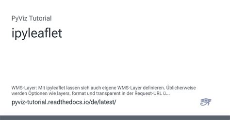 Ipyleaflet PyViz Tutorial 24 1 0