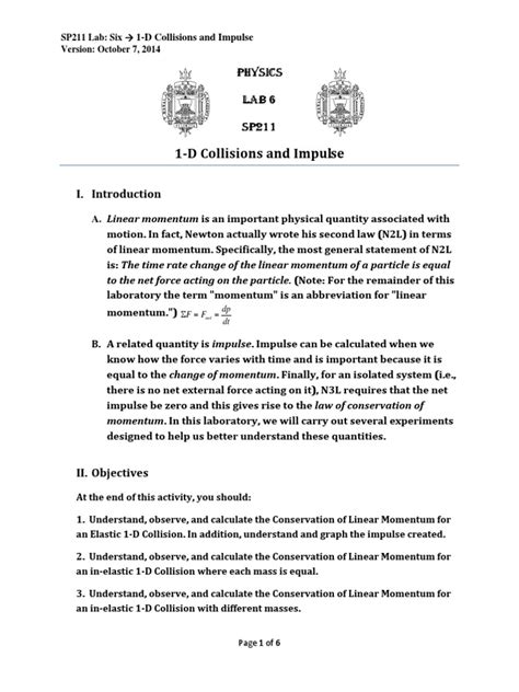 momentum lab report pdf momentum collision