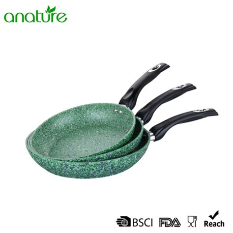 위조 된 녹색 대리석 Nonstick 베이클라이트 핸들 후라이 팬 의 고품질 위조 된 녹색 대리석