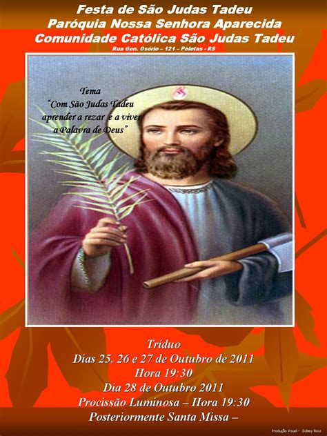 Paróquia Nossa Senhora Aparecida Festa De São Judas Tadeu
