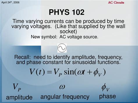 April Th AC Circuits PHYS Ppt Download