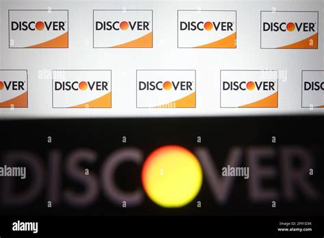 In This Photo Illustration A Discover Logo Of Discover Financial