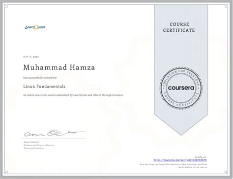 Muhammad Hamza On Linkedin Linux Coursera Linuxfundamentals
