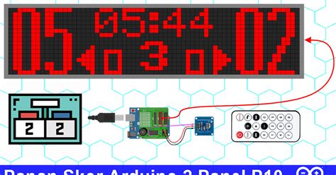 Membuat Papan Score P10 2 Panel Menggunakan Arduino Uno Remote Wireless Dicky B Mz
