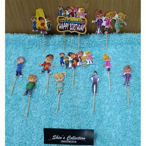 Jual Cake Topper Alvinnn Alvin And The Chipmunks Chipmunk Set Isi 11