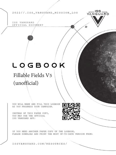 Iss Vanguard Logbook Fillable Fields V5 Enhanced Pdf