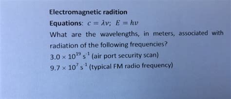 Solved Equations C Lambda V E Hv What Are The Chegg Com