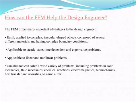 Introduction To Finite Element Analysis Pptx