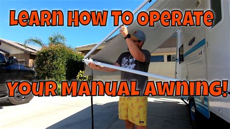 How To Set Up A Manual Rv Awning Dometic Model 8500 Youtube