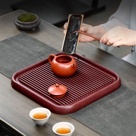 【畅陶】家用茶壶储水式干泡台电木茶盘红料大小号茶海功夫茶具虎窝淘