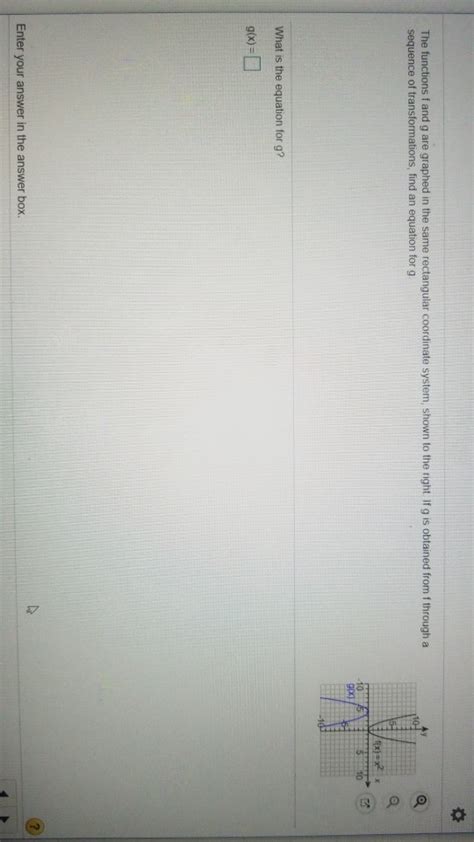 Solved The Functions F And G Are Graphed In The Same