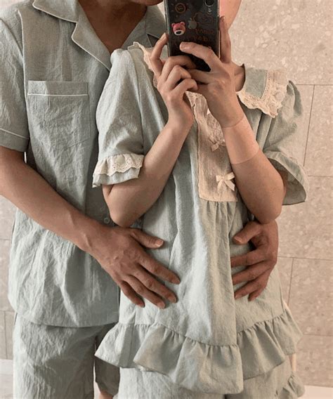 [당일출고 커플파자마] 시원한 에메랄드 블루 순면 레이스 체크 반팔 반바지 파자마 잠옷 세트 에이블리