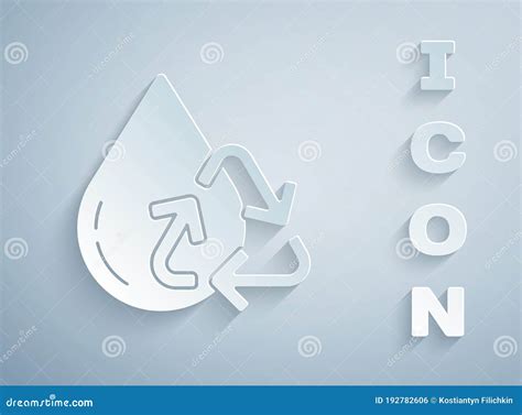 La Coupe De Papier Recyclent Licône Propre Aqua Isolée Sur Le Fond