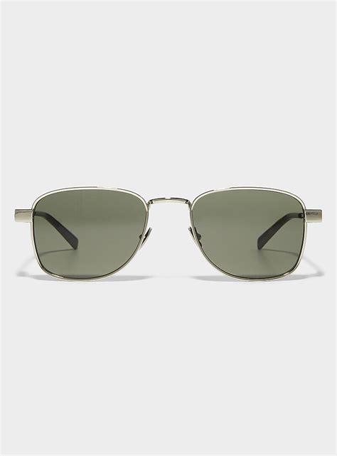 Square Metallic Sunglasses Saint Laurent Simons