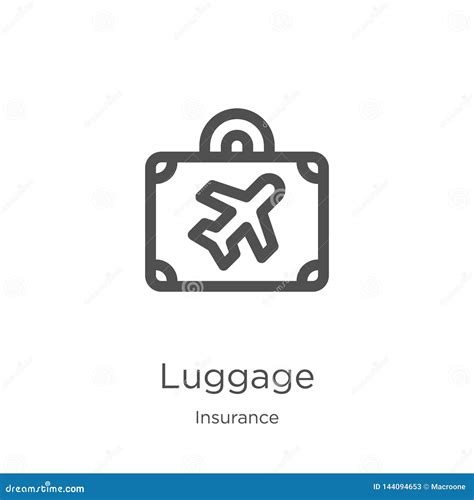 Luggage Icon Vector From Insurance Collection Thin Line Luggage