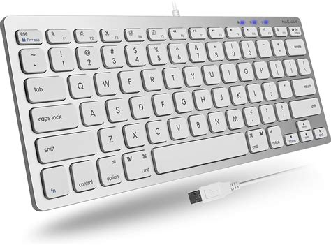 Amazon Com Macally Compact Wired Keyboard For Mac And Windows Scissor Switch Keys With