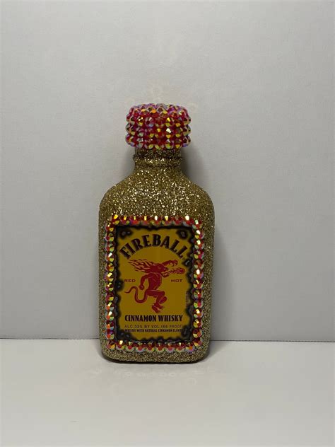 Fireball Whiskey Mini 50ml Empty Glittered Cute Bling Bottle Etsy