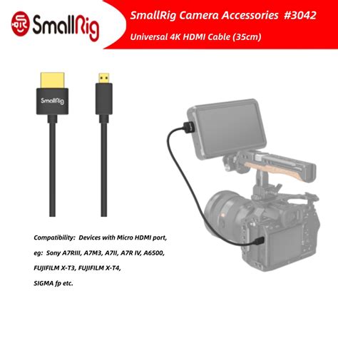 Smallrig Ultra Slim 4k Cable D To A 35cm 3042 Shopee Malaysia