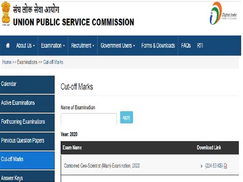 UPSC Cut Off Marks Released For IES ISS CGSE Exams Upsc Gov In Download Here