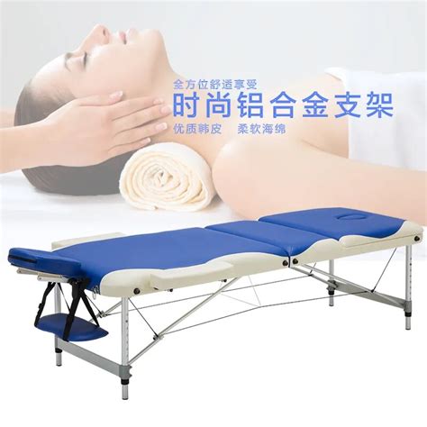 Portable Foldable Salon Furniture Tattoo Spa Tri Fold Leather Metal
