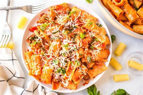 Italian Sausage Rigatoni Retro Recipe Box