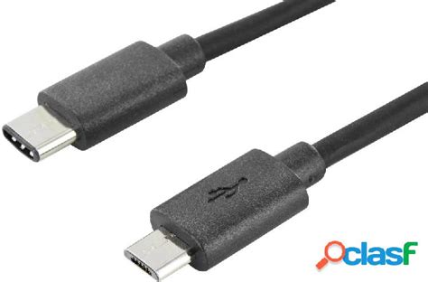 Digitus Cavo Usb Usb Spina Usb C Spina Usb C M Nero Tondo Connettore Applicabile Su