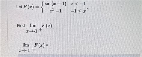 Solved Let F X Sin X X