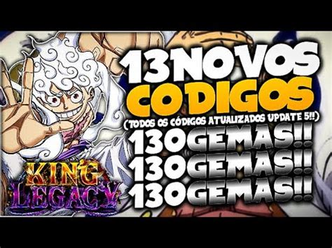 LANÇOU 13 NOVOS EXCLUSIVOS CODES SECRETOS no KING LEGACY CODIGOS Gemas Grátis Codes