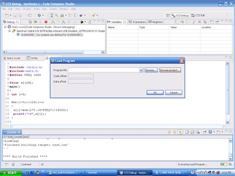 How To Configure And Run Dsp Processor Entc Engg