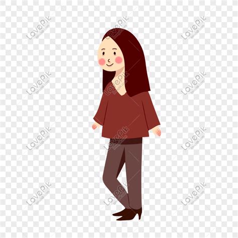 손으로 그린 만화가 소녀 Png 일러스트 무료 다운로드 Lovepik