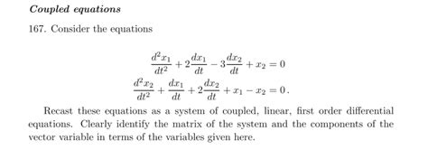 Solved Coupled Equations 167 Consider The Equations 2