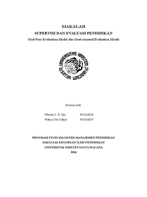 Goal Free Evaluation Model Dan Goal Oriented Evaluation Model Pdf