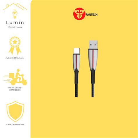 Promo FANTECH LED Light Type C USB Cable Data CM A KC Kota Surabaya Lumin Smart