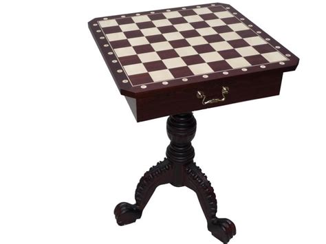 Echiquier Table En Bois Jeu D Echecs En Bois D Acajou Et D Erable