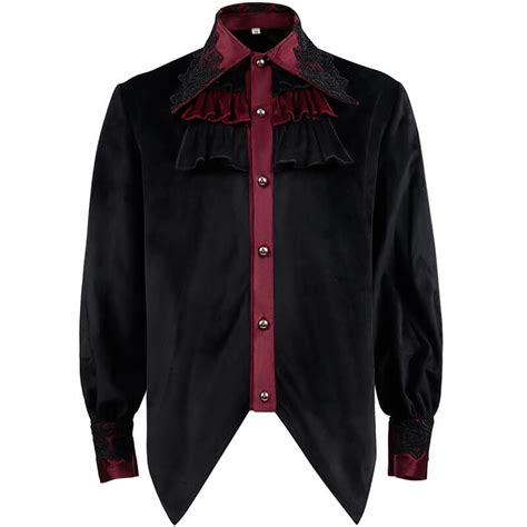 Medieval Vampire Ruffled Gothic Shirt Gthic