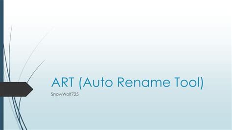 art auto rename tool ppt
