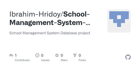 Github Ibrahim Hridoyschool Management System Database Project