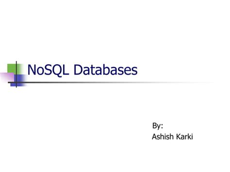 Nosql Databases Ppt