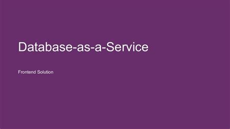 Implementing Mysql Database As A Service Using Open Source Tools