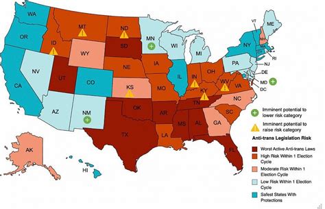 Second Period Anti Trans Legislative Risk Map Rtransgender