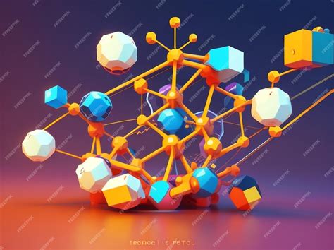 Premium Ai Image Abstract Connect Molecule Vector Art And Technology Synergy