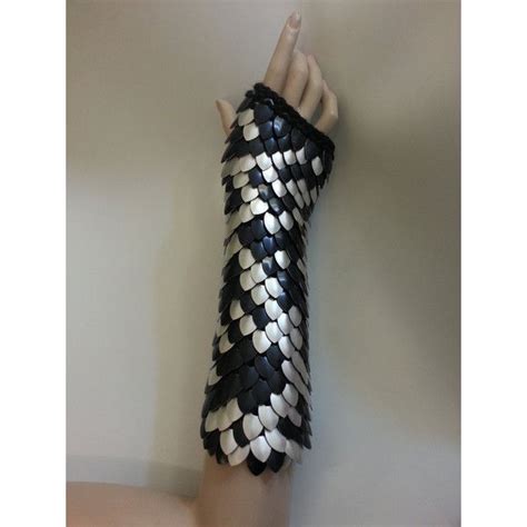 Knitted Scale Mail Gloves Midlength 90 Liked On Polyvore Featuring