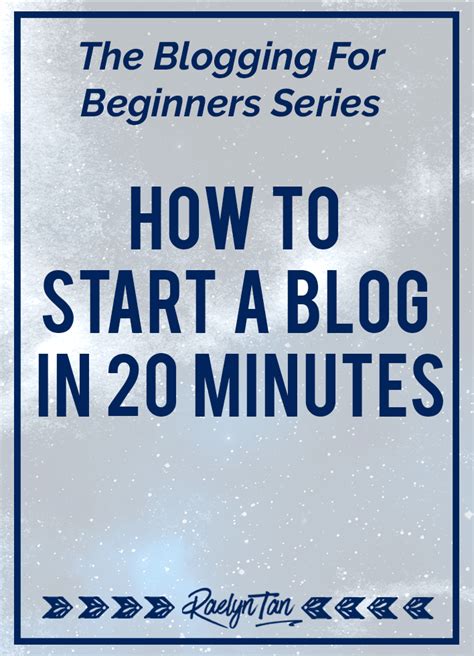 How To Start A Blog In 20 Minutes Quick And Easy Guide By Ahmedou
