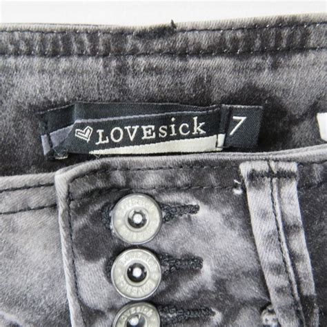 Hot Topic Jeans Y2k Hot Topic Lovesick Black Acid Wash Super Skinny